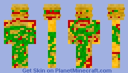 Messy Burger Man Minecraft Skin