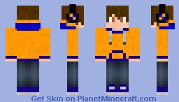 Orange Hoodie Minecraft Skin