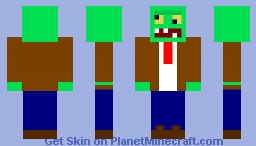 Plants vs. Zombies: Zombie (derp) Minecraft Skin
