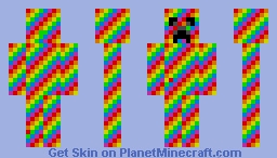 rainbow creeper Minecraft Skin