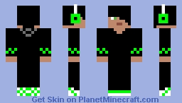 Emo Green Gamer Minecraft Skin