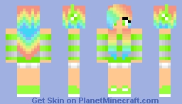 Rainbow girl Minecraft Skin