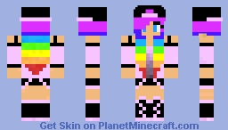 Rainbow Girl! Minecraft Skin