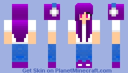 Purple-Gradient Hair Minecraft Skin