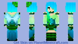 Blue-Green Goth Fairy Minecraft Skin