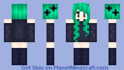 green hair ^-^ Minecraft Skin