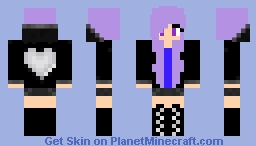 Cute purple girl Minecraft Skin