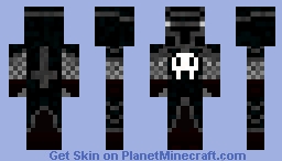 Death Knight Plain Black Face Minecraft Skin
