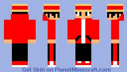 Red Straw Hat Hoodie Guy Minecraft Skin