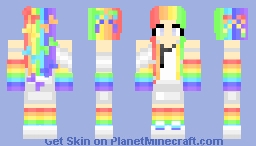 Rainbow girl! Minecraft Skin