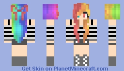 Rainbow Hair Minecraft Skin