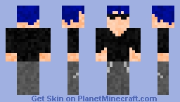 The Blue Haired Guy With Sunglasses Minecraft Skin