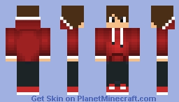 Red Hoodie Minecraft Skin