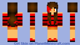 Girl in red Minecraft Skin