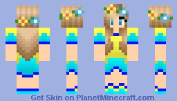 Blue Crown Dress Minecraft Skin