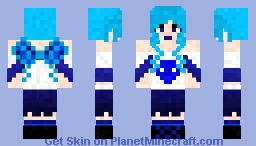 Blue Fairy girl Skin Minecraft Skin