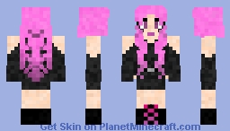 Pink Goth Girl Minecraft Skin