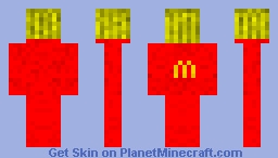 mcdonalds french fries Minecraft Skin