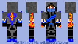 The Blue Assassin (Fire and Lava) Minecraft Skin