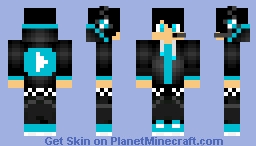 Blue Gamer Guy Minecraft Skin