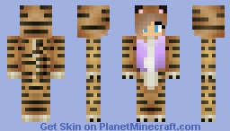 tiger - purple hair Minecraft Skin
