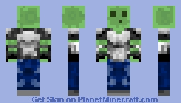 Humanoid Slime In Armor Minecraft Skin