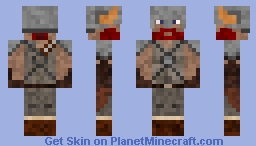 Warrior With a red Mohawk (SunBox Ash) Minecraft Skin