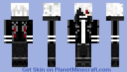 Ken Kaneki Minecraft Skin