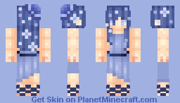Blue Flowers Minecraft Skin