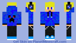 Blue Hoodie Boy Minecraft Skin
