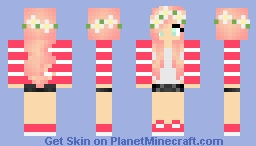 Flower Crown Girl Minecraft Skin