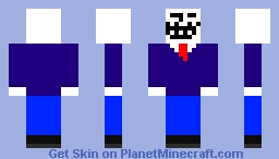 Blue Tuxedo Troll Skin Minecraft Skin
