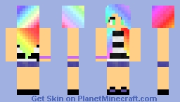Rainbow Girl Skin Minecraft Skin