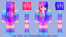 colorful girl Minecraft Skin