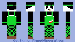 Green Commando Panda Minecraft Skin