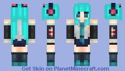 Hatsune Miku - Vocaloid Series Minecraft Skin