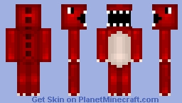 Red dino template Minecraft Skin