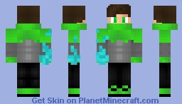 Water Boy with Green Shirt Minecraft Skin