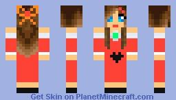 girl in red dress Minecraft Skin