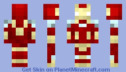 Iron-man (mask on!) Minecraft Skin