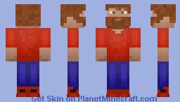 Bearded Man (3D Eyes and Mouth) Minecraft Skin