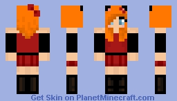 Kimmi Kitty in a Red Dress Minecraft Skin