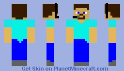 Plastic gamer steve Minecraft Skin