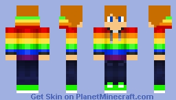 Rainbow Ginger Boy Minecraft Skin