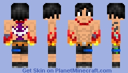 Ace . エース (ONE PIECE) "Fire Fist Ace" Minecraft Skin