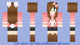 Sweet Pink Bunny Minecraft Skin