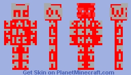 Red screen of death Minecraft Skin