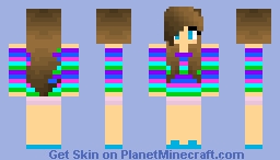 Colorful Fun Girl Minecraft Skin