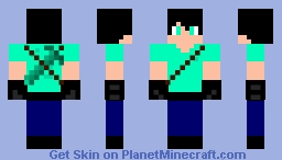 Turquoise Swordsman Minecraft Skin