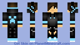 Cyan Creeper Boy Minecraft Skin
